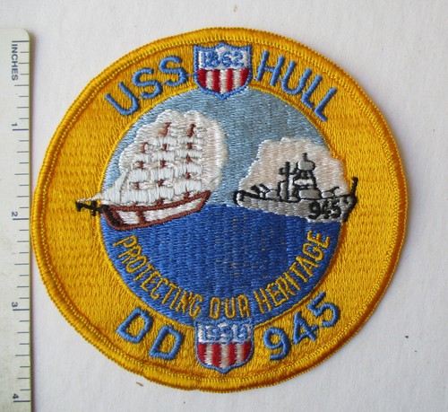 USS HULL DD-945 US NAVY SHIP PATCH Vietnam War Vintage | eBay UK