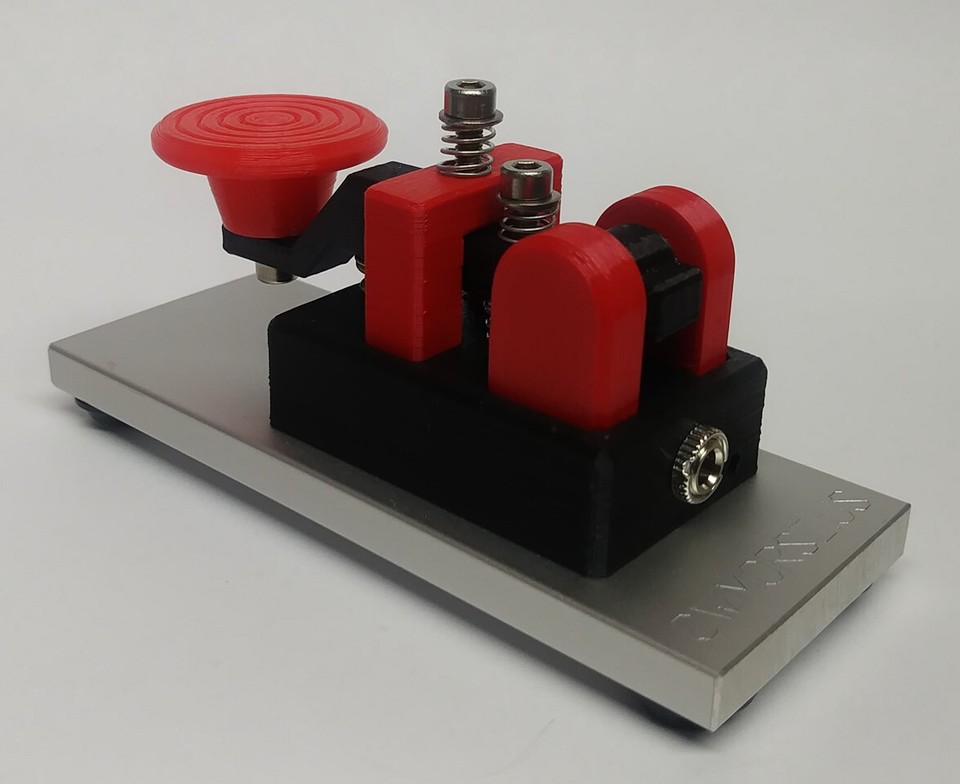 Red Morse Code Straight Key With Aluminum Base | eBay