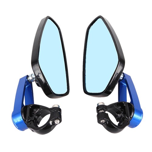 Universal 7/8" Motorcycle Handle Bar End CNC Mirrors For Honda Suzuki ...