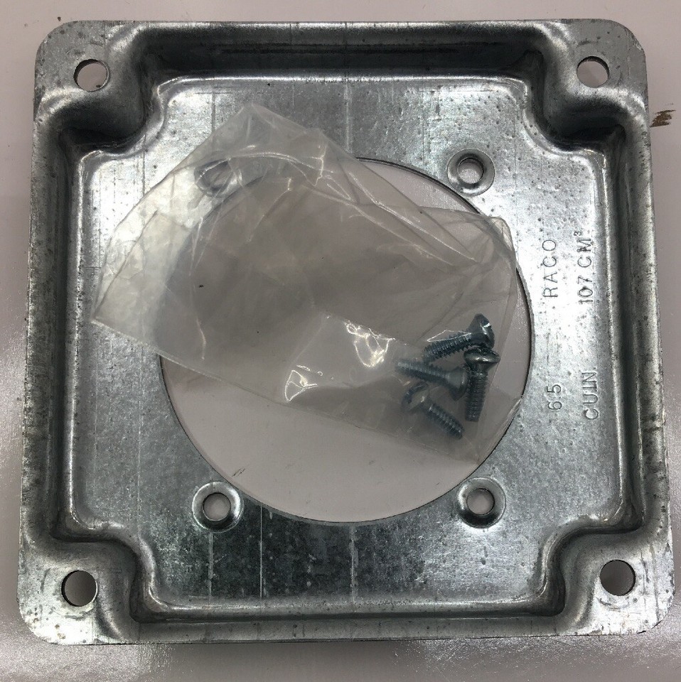 813C RACO CONCRETE COVER 4-INCH SQUARE RAISED 1/2-INCH 2.625-INCH DEEP ...