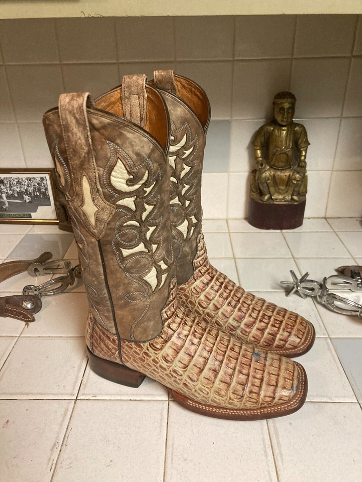 Resistol by LUCCHESE Western Cowboy Boots Caiman Desert Plato Reptile ...