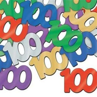 Balloon Blast 100th Birthday Confetti 1/2 oz 100 Foil Table Party ...