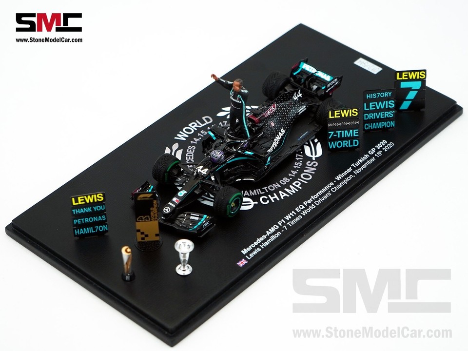 Mercedes F1 W11 #44 Lewis Hamilton 2020 Turkish 7x WDC 1:43 Spark ...
