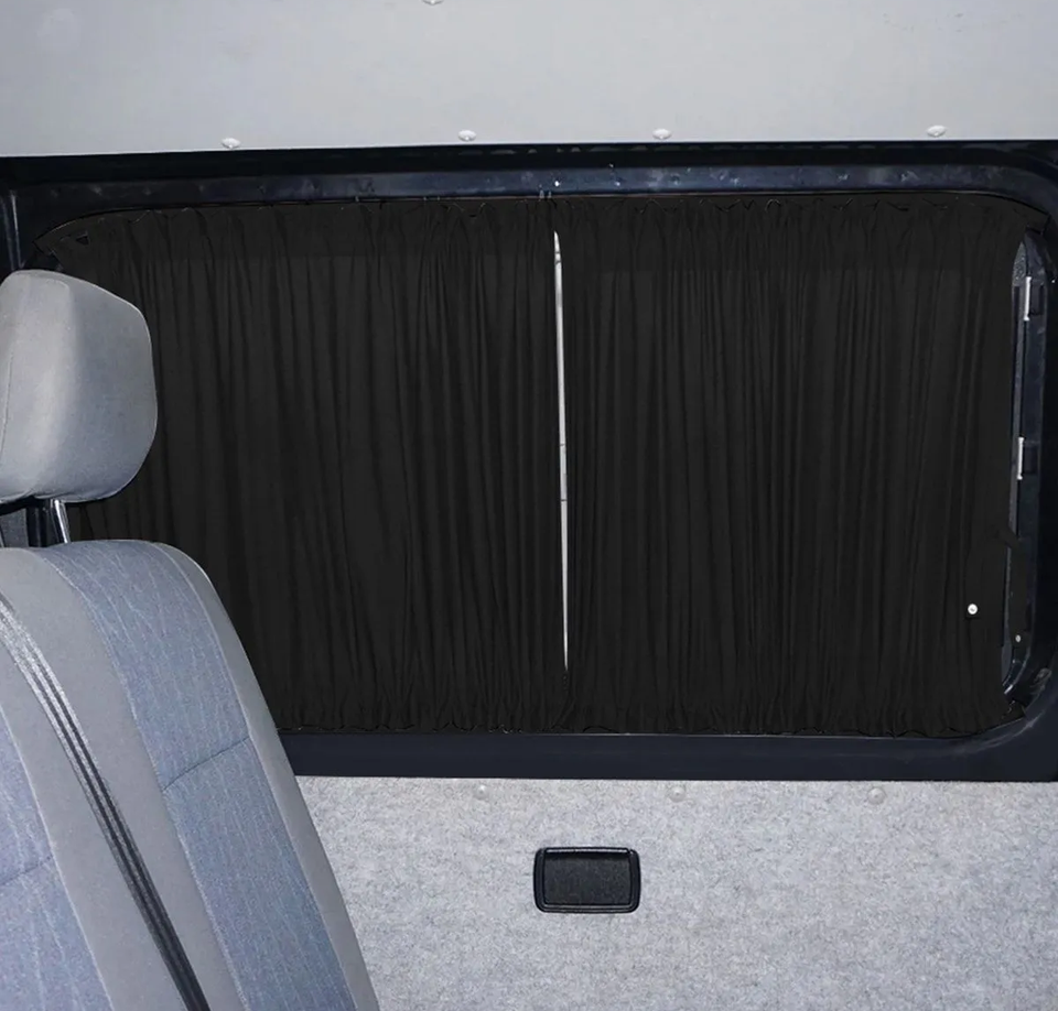 MErcedes Sprinter Blackout Curtains Passenger Centre In Black | eBay UK