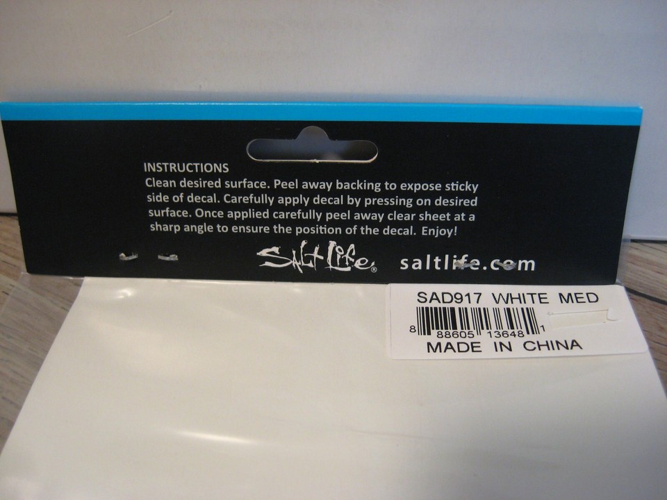 Salt Life Decal - 12" Medium Surface Mount Sticker - Flip Flops - White ...