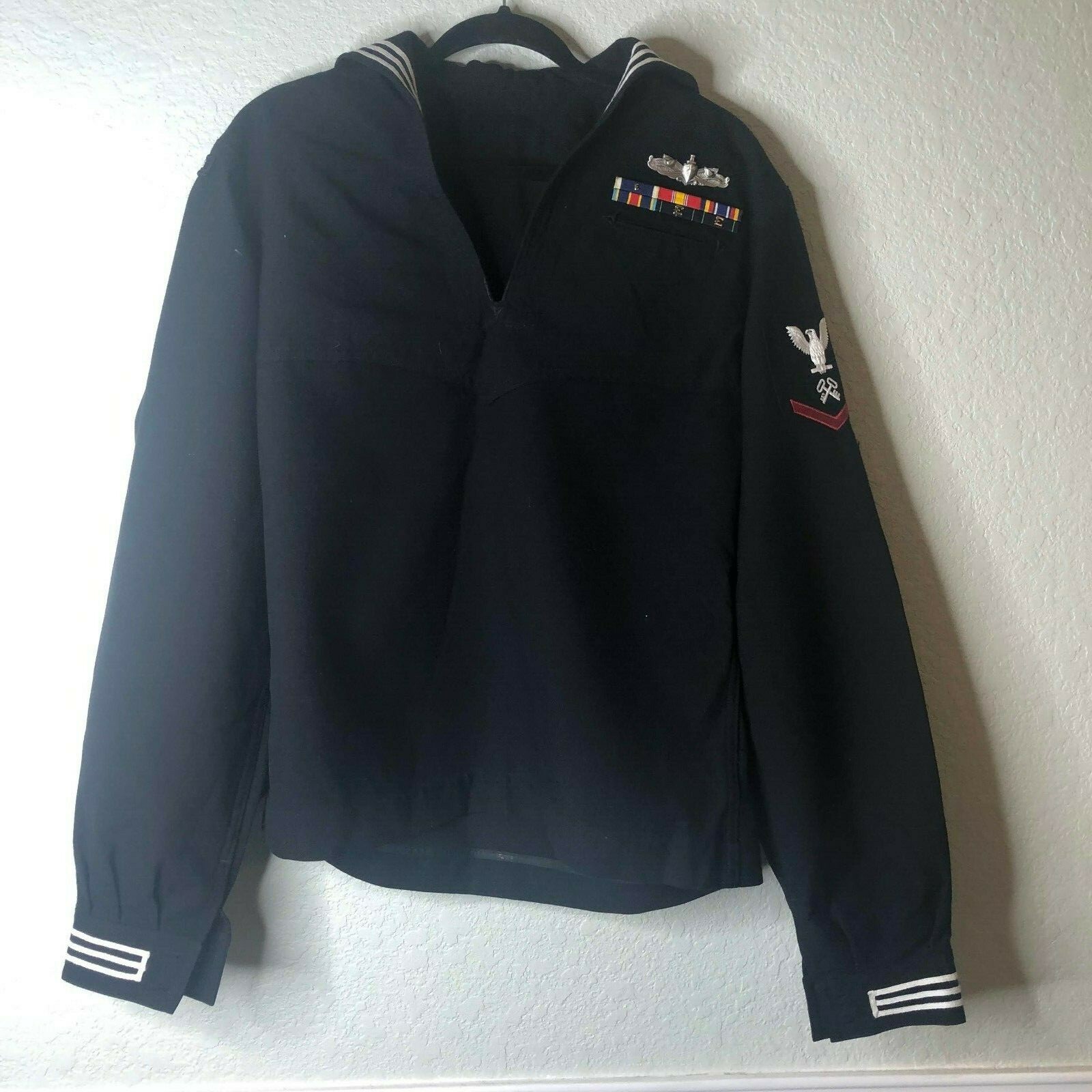 US Navy USS Frank Cable Dress Blues Crackerjack Ribbons Surface Medal ...