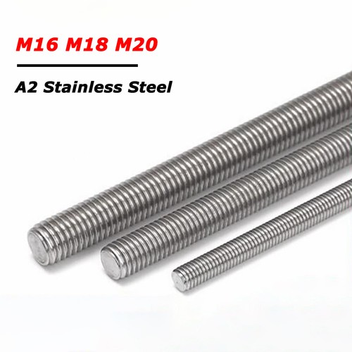 M16 M18 M20 Fully Threaded Rod Bar Studding A2 Stainless 40-250mm Long ...