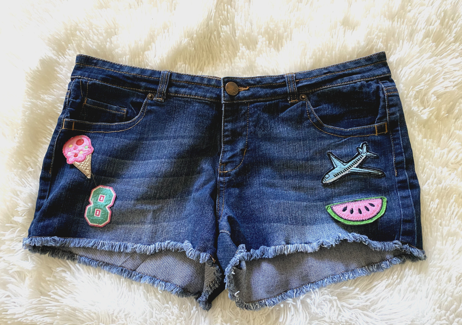 No Boundaries Denim Short Shorts Juniors Size 15 Blue… - Gem