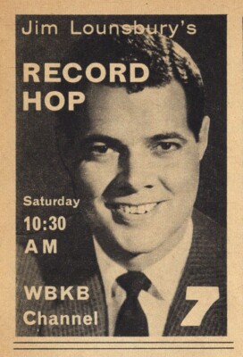 1961 WGN CHICAGO TV AD / JIM LOUNSBURY hosts RECORD HOP / TEENAGE MUSIC ...