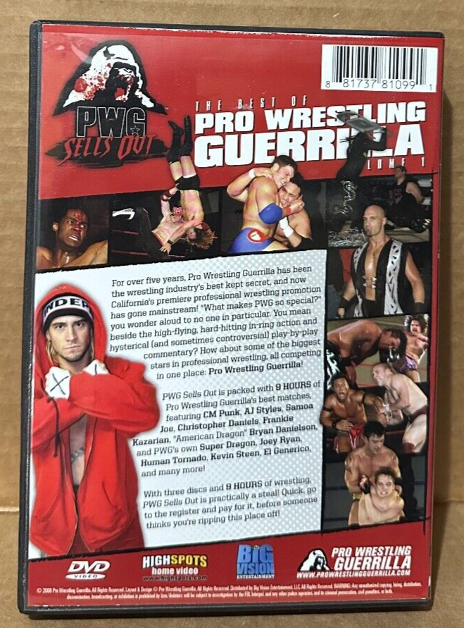 PWG 2008 Sells Out 3 DVD 9HRS WWE AEW Samoa Joe CM Punk Styles Bryan ...