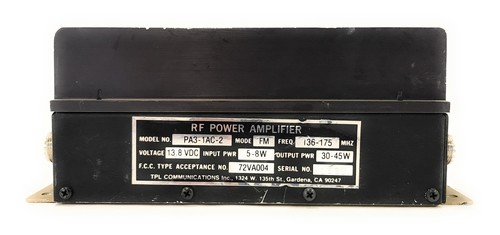 TPL Communications PA3-1AC-2 FM Mode RF VHF Power Amplifier 136-175MHz ...