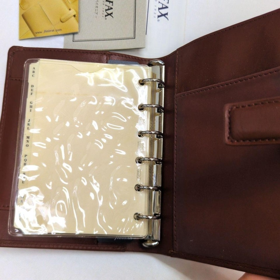 FILOFAX System Planner with Box Organizer Faux Leather Personal Brown ...