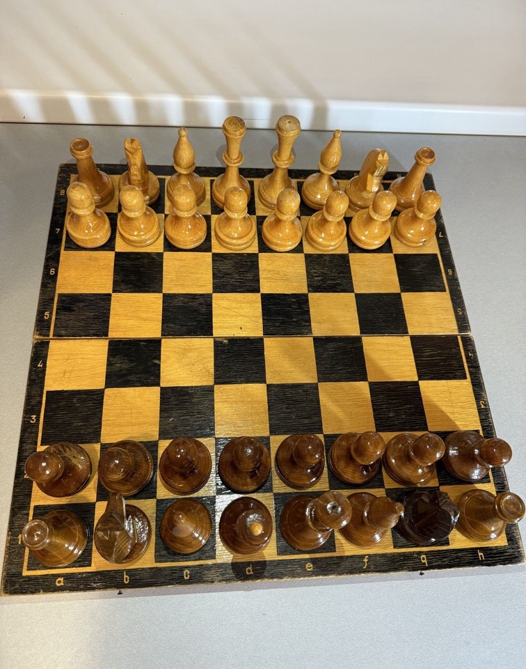 Vintage Wooden Chess Set Soviet USSR (#251) | eBay