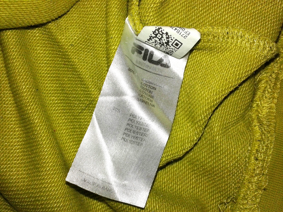 FILA Spell Out Logo Lime/Navy Crew Neck Sweatshirt Mens Size S | eBay