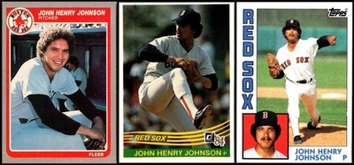 John Henry Johnson Boston Red Sox (3) Card Lot - EXCLUSIVE OFFER – ACT ...
