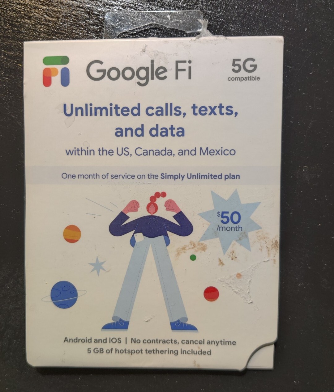 Google Fi 5G Unlimited Calls/Texts/Data SIM Kit - One Month Of Simply ...