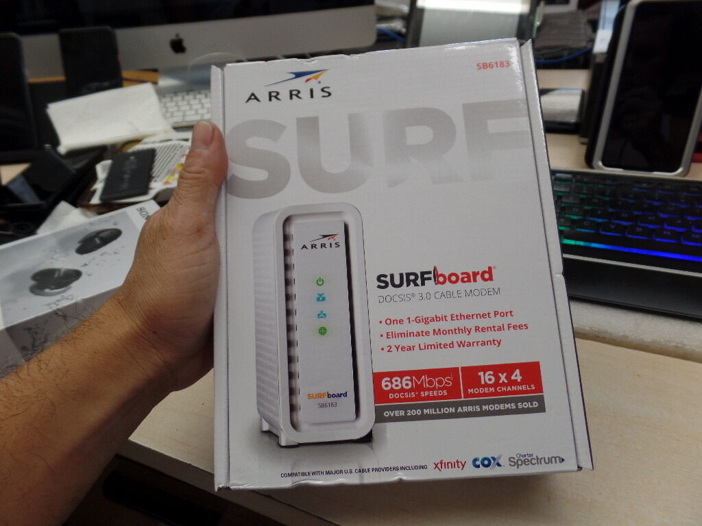 New other Sealed ARRIS SB6183 Surfboard 16x4 DOCSIS 3.0 Cable Modem ...