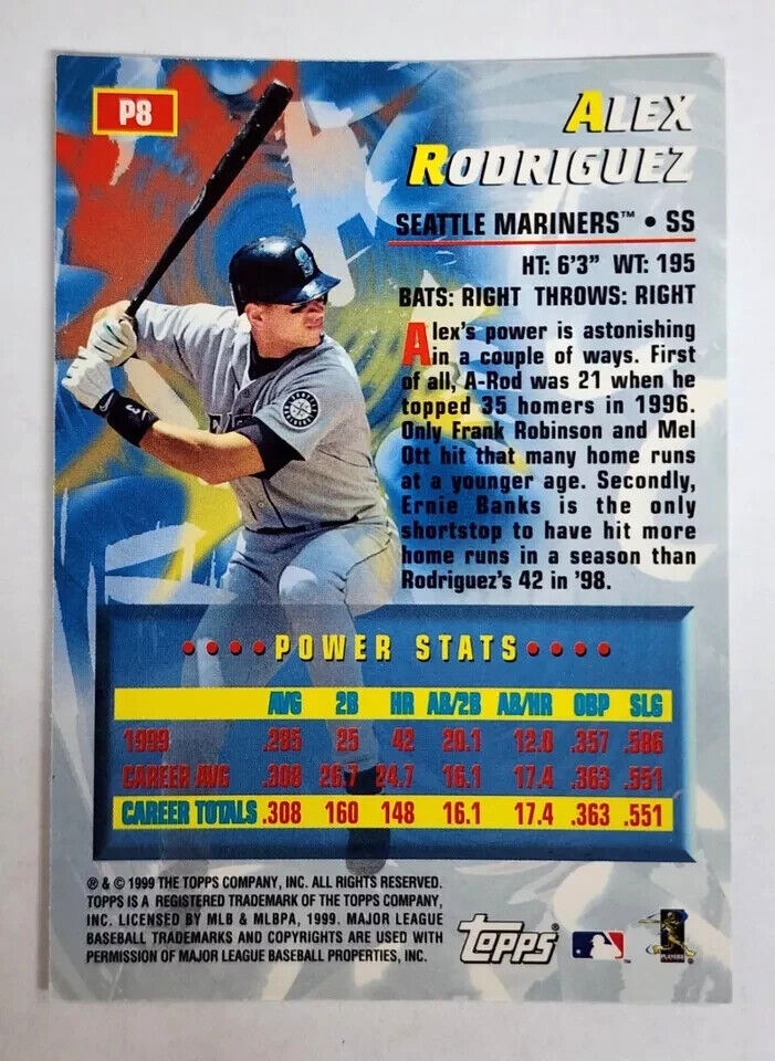 Alex Rodriguez 2000 Topps "Power Players" Holo Foil Refractor #P8 | eBay