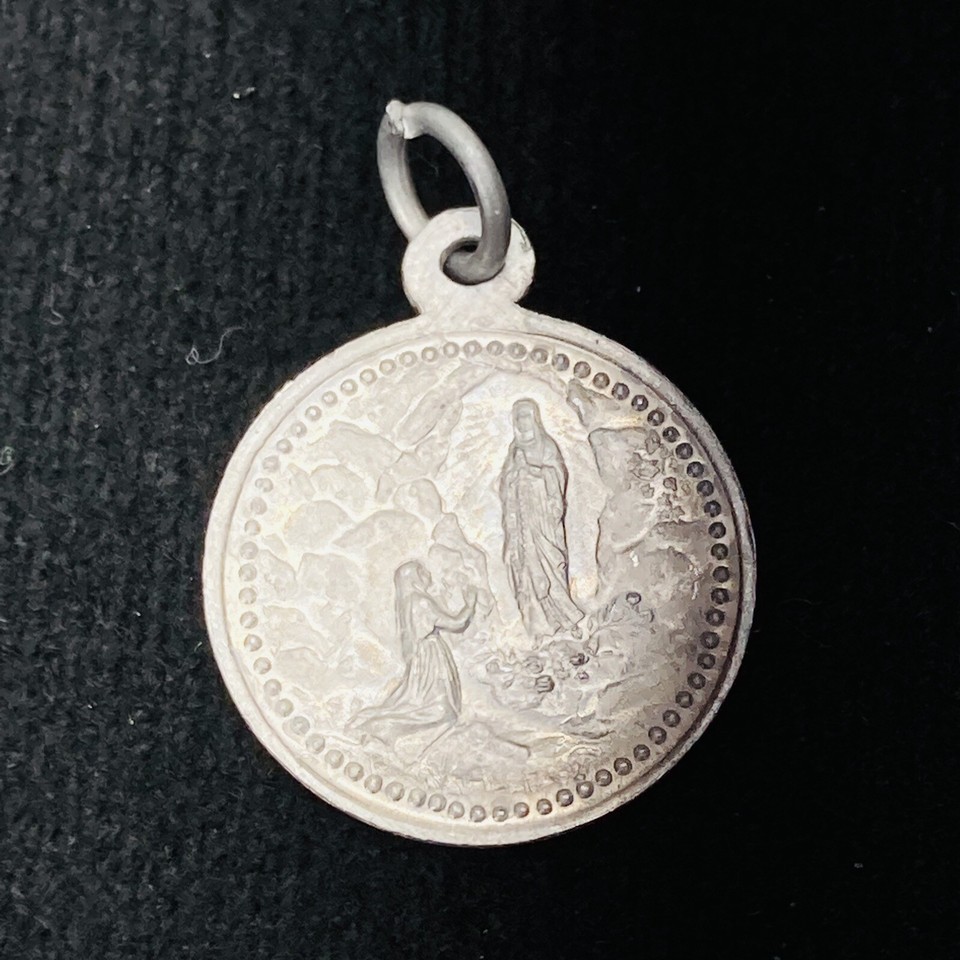 VTG‼ Maria Immac. Immaculate Conception Christian Silver Tone Medal ...