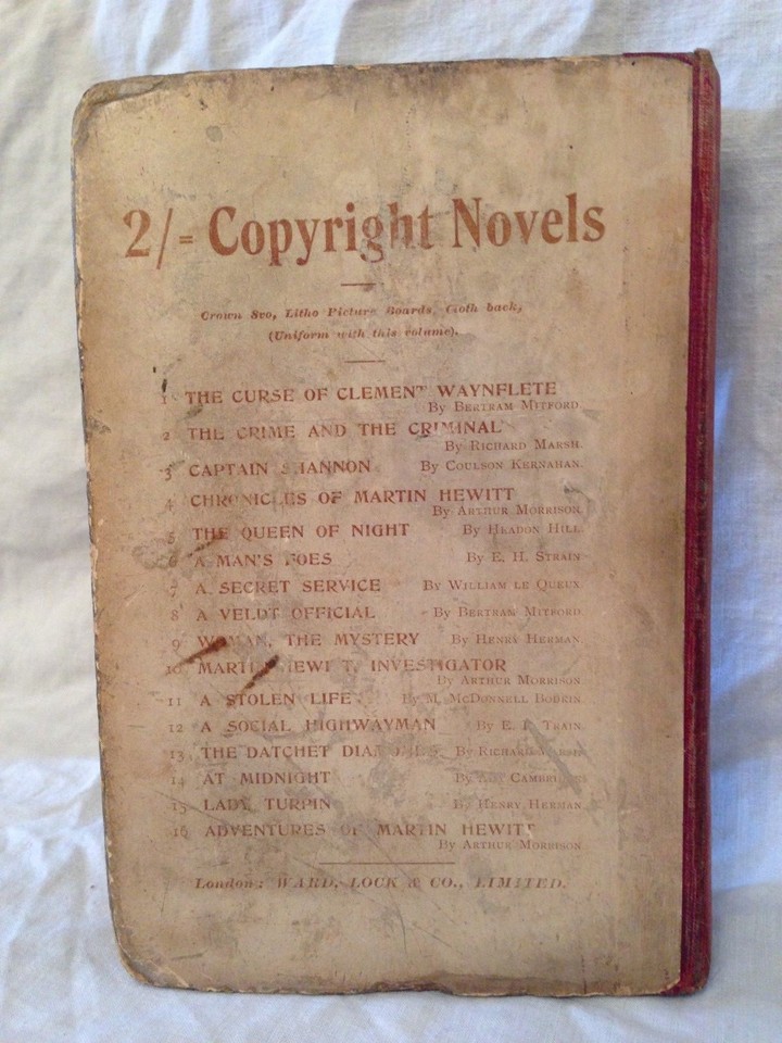 Fergus Hume - The Dwarf's Chamber - 1898 Ward Lock - Scarce Mystery ...