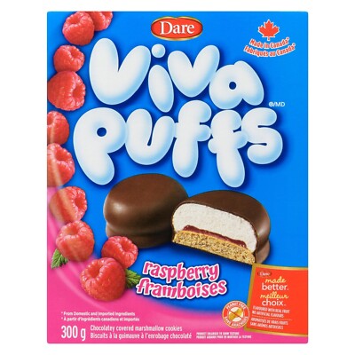 3 x DARE Viva Puffs Raspberry Cookies 300g Canada FRESH | eBay