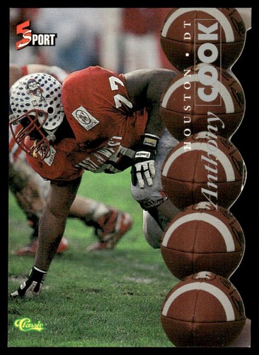 1995 Classic 5-Sport Die-Cut #72 Anthony Cook Rookie Houston Oilers | eBay