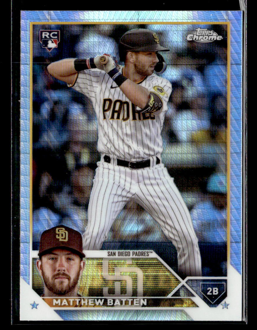Matthew Batten 2023 Topps Chrome Update Prism RC #USC72 San Diego ...