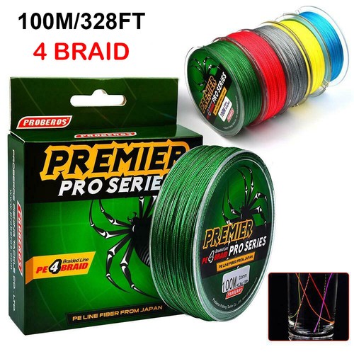 100M Super Strong PE Spectra Extreme Braid Sea Fishing Line 4 Strands ...