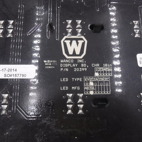 Wanco 203991 Display Control Board 18" 5x7 Array LED Panel for VMS ...