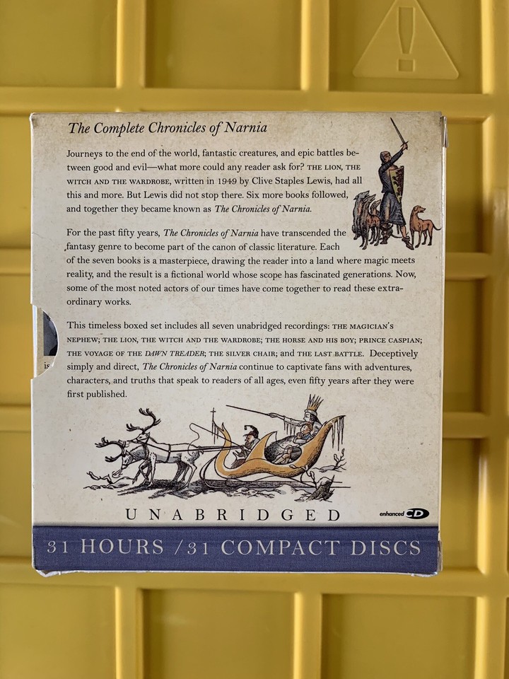 Chronicles of Narnia 7 Unabridged Audio Books CDs Box Set Excellent ...