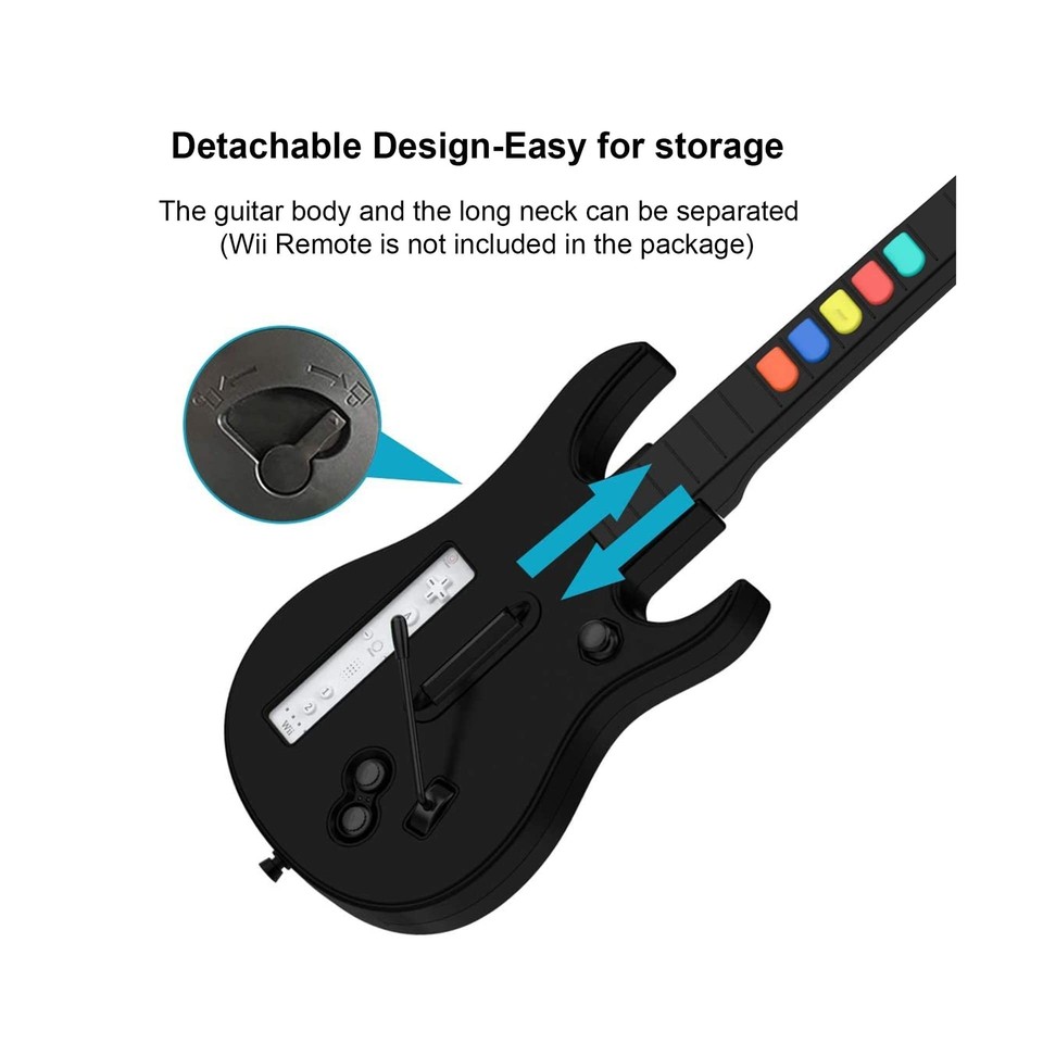 Wii Guitar Hero, Wireless Guitar for Wii Guitar Hero and Rock Band ...