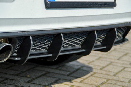 For VW Polo 6 GTI 2G 17+ Rear Bumper diffuser addon with ribs fins ...