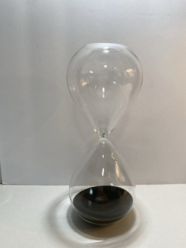 7" Tall Clear Blown Glass Free Standing Hourglass Timer White Sand - 30 ...