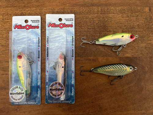 Lot of 4, L&S Mirrolure 17MR Mirrodine Suspending Twitchbait 3/8 oz 2.75" 2 Hook | eBay