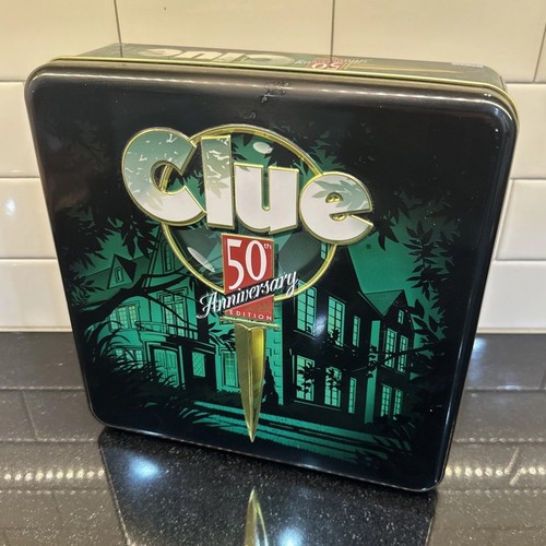 CLUE 50th Anniversary Edition TIN BOX Game 1998 Parker Brothers Hasbro ...