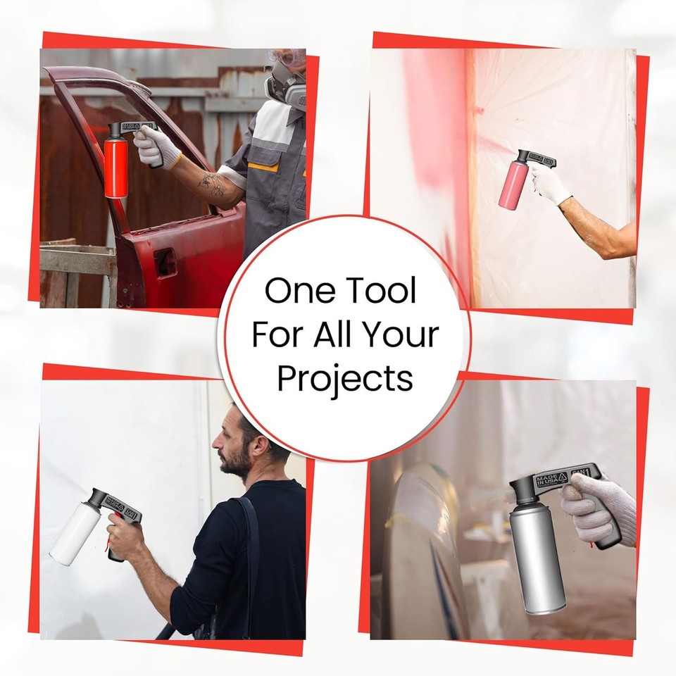 2 Pack Spray Can Gun Tool Aerosol Paint First Full Grip E-z Pull ...