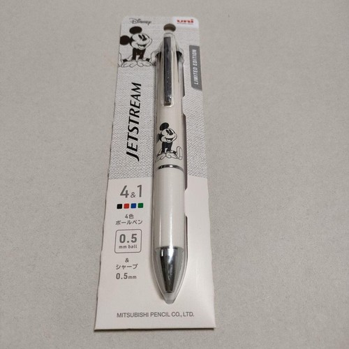 Jetstream 4 1 Disney Mickey White Color Ballpoint Pen 0.5 rare limited ...