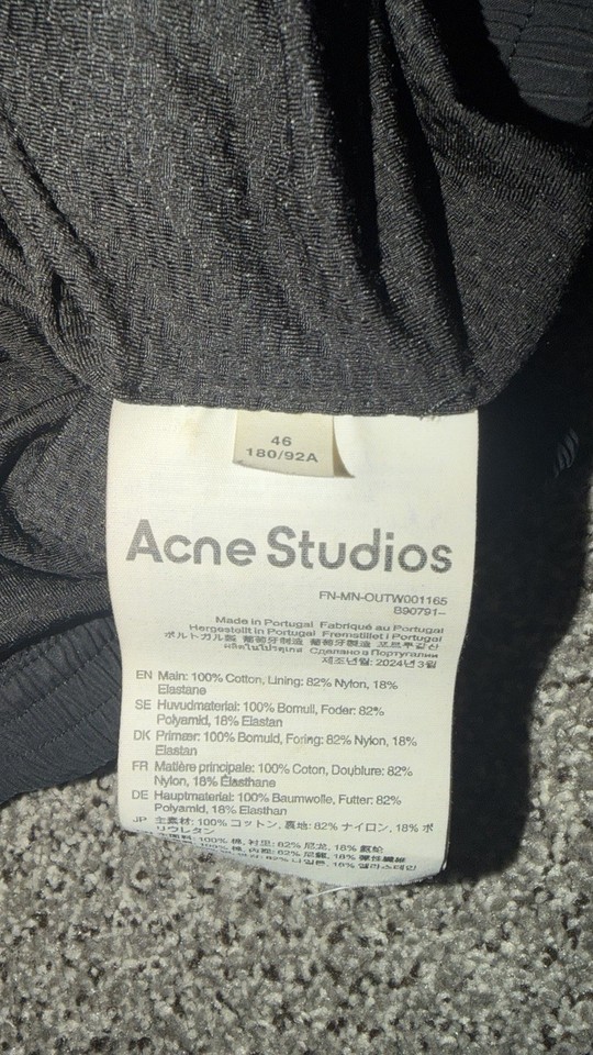 Acne Studious Washed Logo Zipper Jackey | eBay