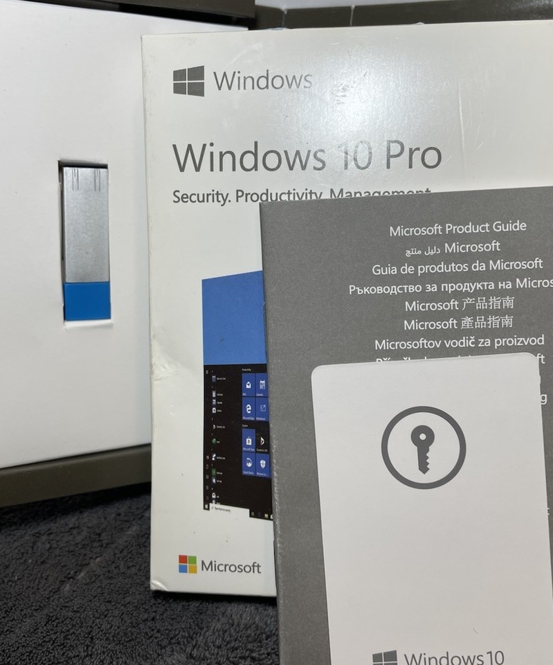 Windows 10 Pro 32 / 64 BIT English USB Flash Drive + KeyCode Card PC OS ...