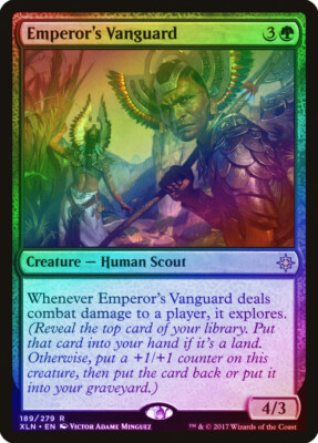 Emperor's Vanguard FOIL Ixalan PLD Green Rare MAGIC GATHERING CARD ...