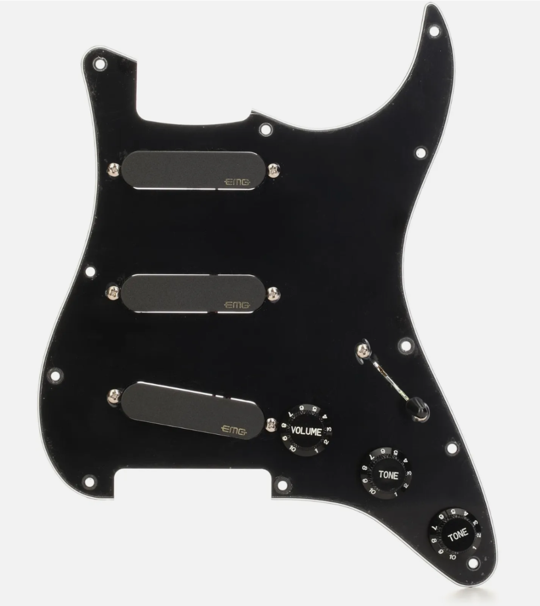 EMG DG20 David Gilmour Prewired/Loaded Pickguard Set, Total Eclipse ...