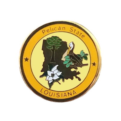 Louisiana Pins State of Louisiana Emblem Pin Travel Vacation Souvenir ...