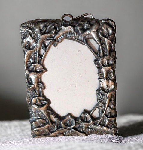 Arthur Court Miniature Pewter Photo Frame Vtg 1993 Flowers Calla Lily ...