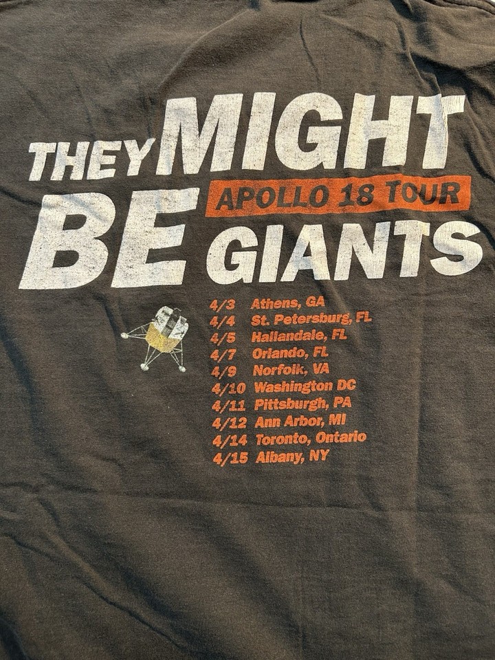 They Might Be Giants Apollo 18 Tour Vintage T-Shirt April 1992 XL Rare ...
