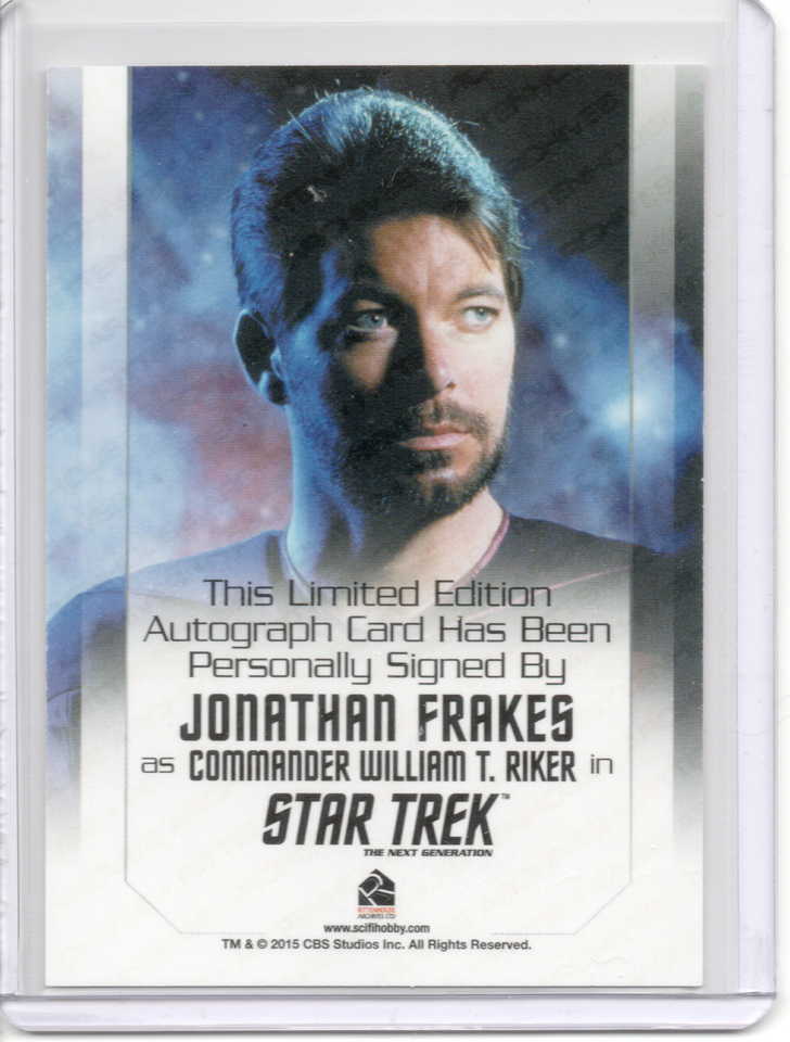 Star Trek TNG Jonathan Frakes as William Riker Bridge Crew Autograph ...