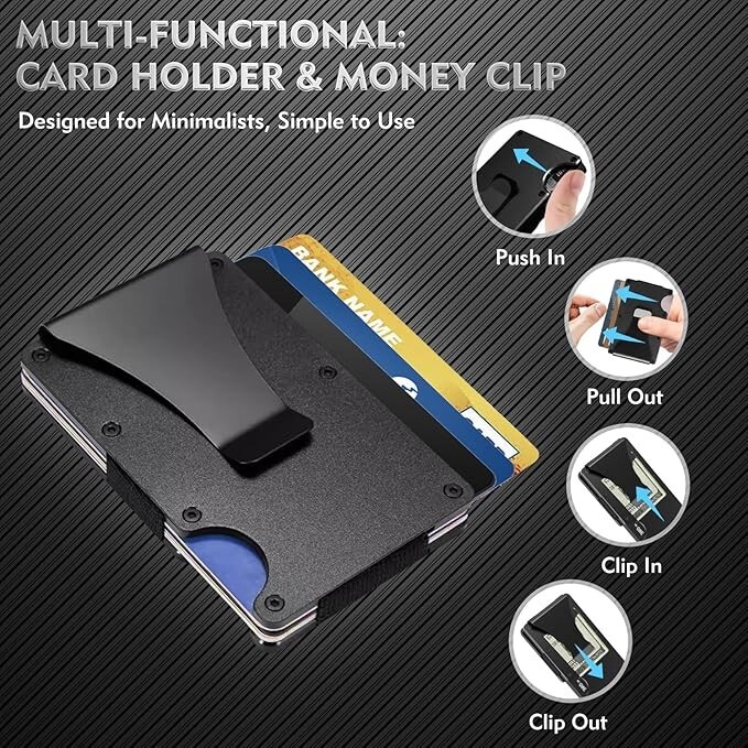 FBI Federal Bureau Investigation Slim Thin Metal RFID Blocking Wallet ...