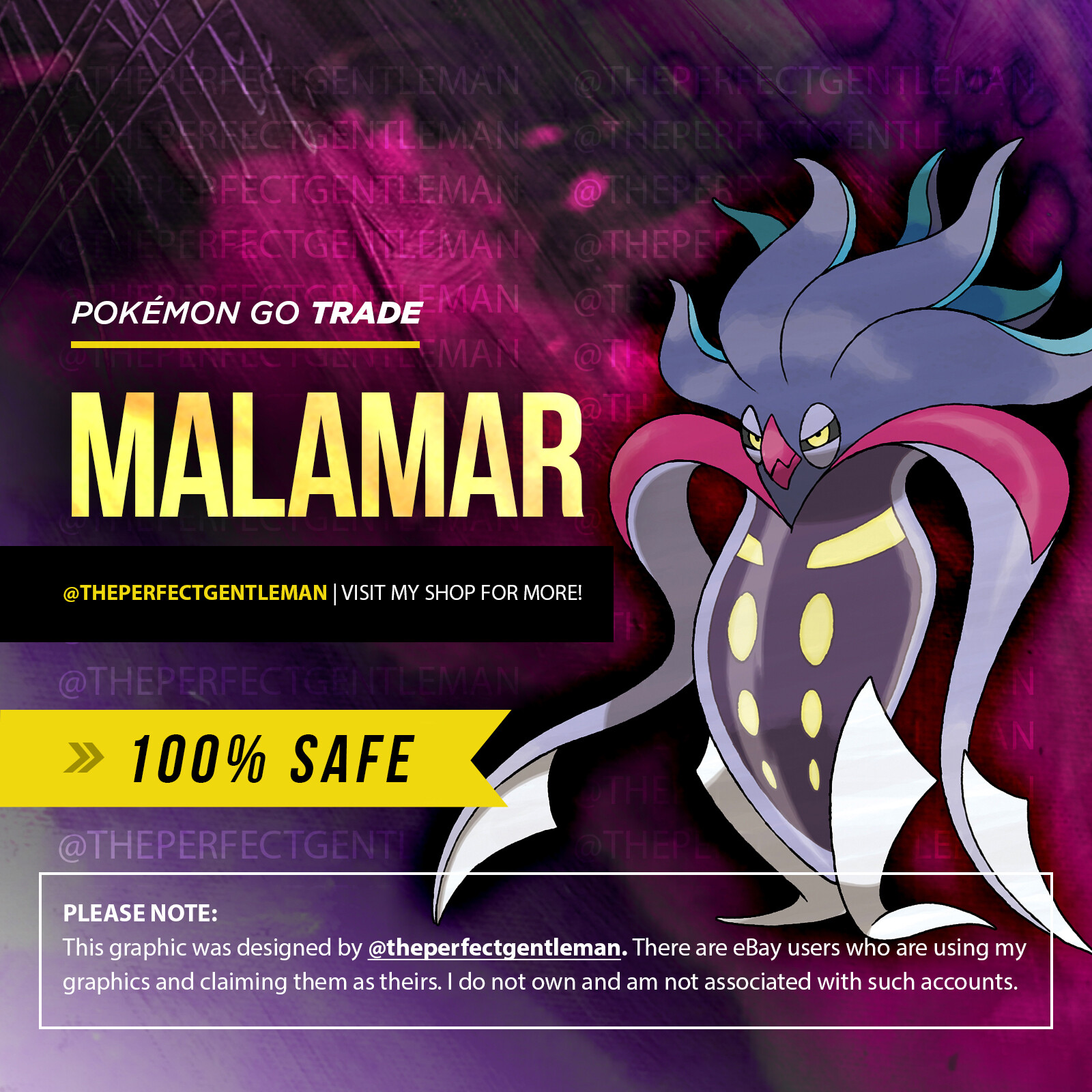 Malamar Pokemon #687 GO Gen 6 Kalos | eBay