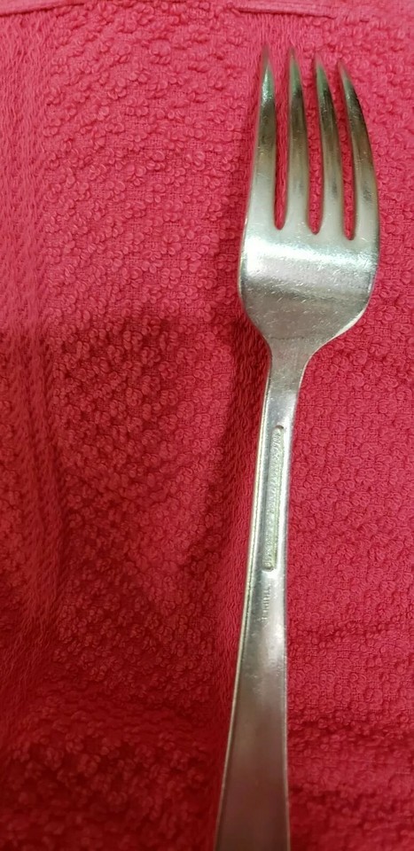 Vintage International Silver Co. XII Triple Silver Fork Early 1900s 7 ...