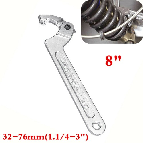 8in Adjustable Hook Wrench C Clamp Spanner Tool 1 1/4-3in For ATV ...