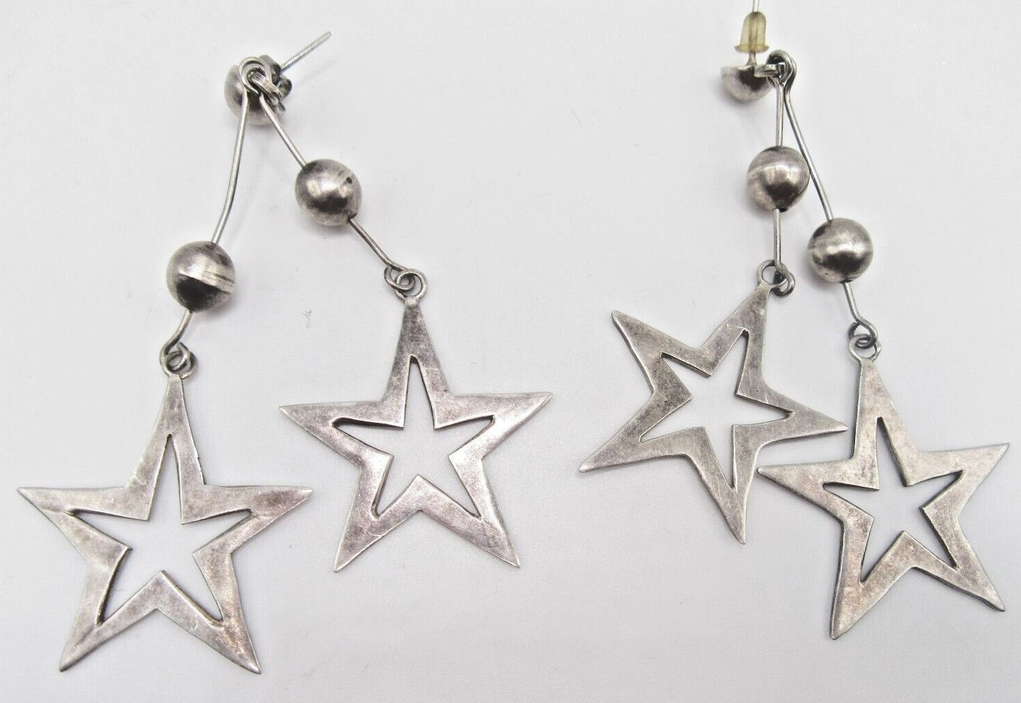 Taxco Mexico Sterling Star Celestial Drop Dangle Earr… - Gem